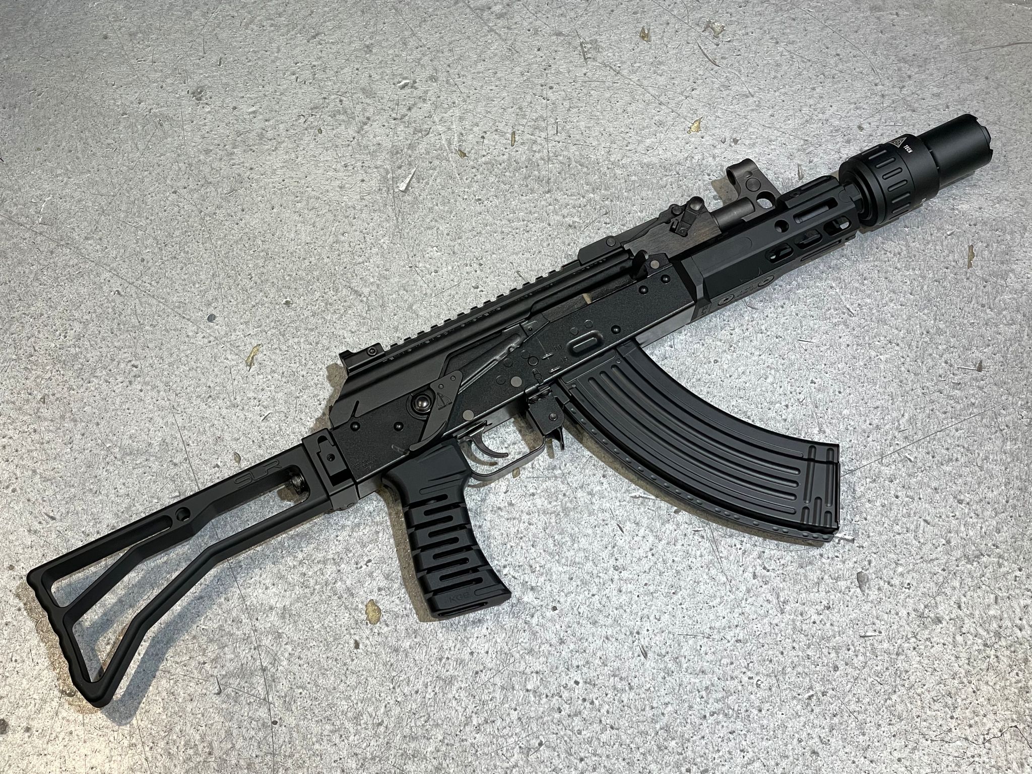 C&C Tac Custom SLR Krink 4” M-LOK Handguard TM AKM GBB with Flame Effe ...